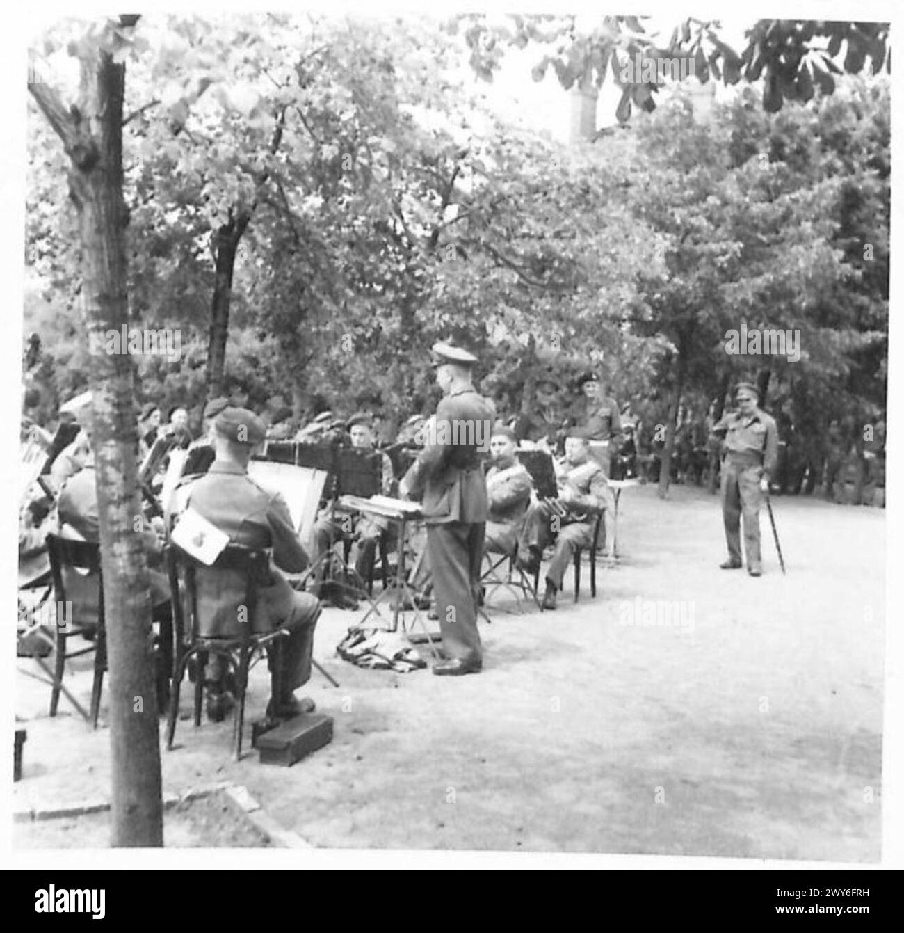 OPENING OF JERBOA CLUB : BERLIN - The band of the 11th Hussars playing ...