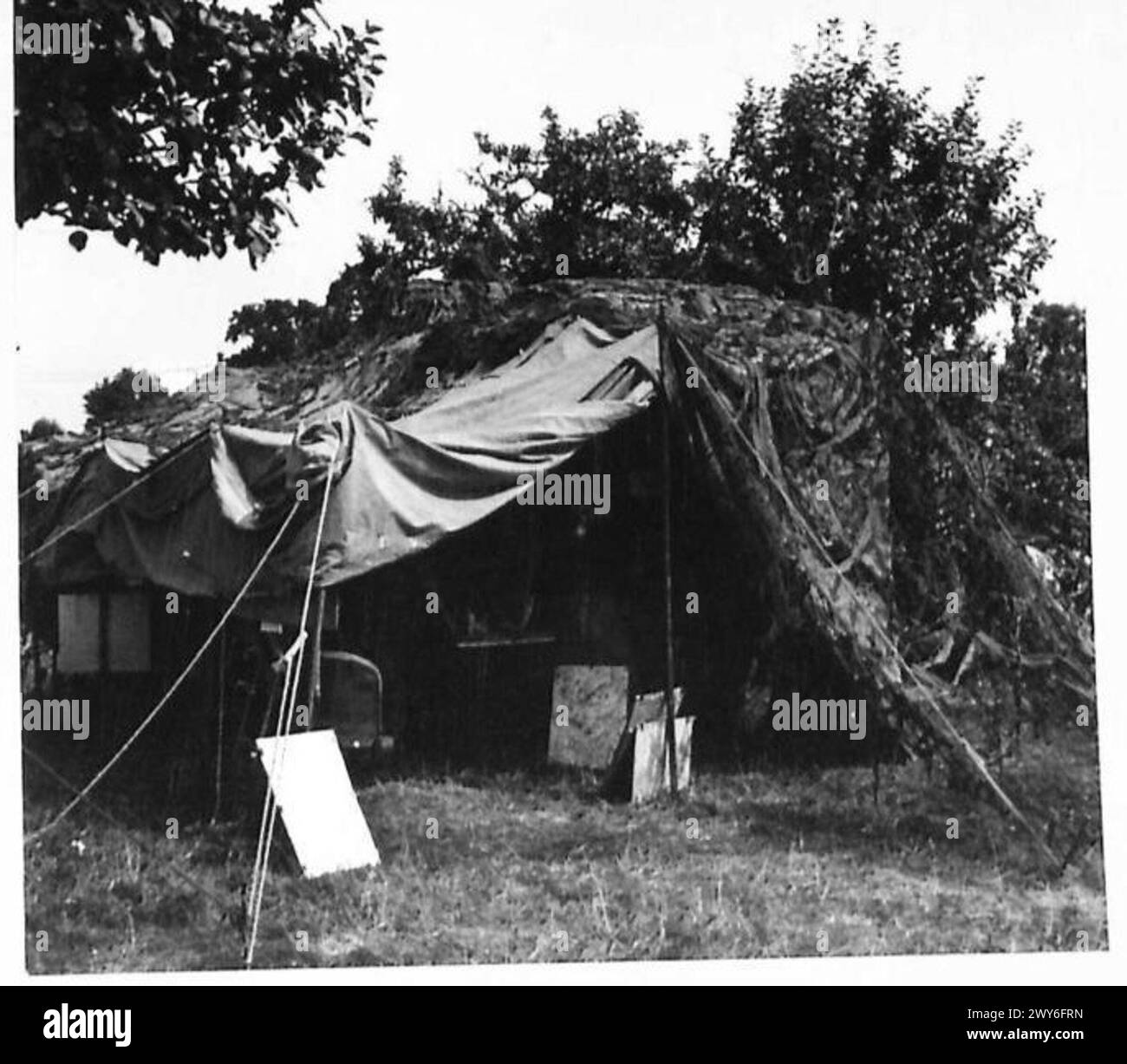 A CORPS HQ. IN FRANCE - Exterior of the Air Operations Command vehicle ...
