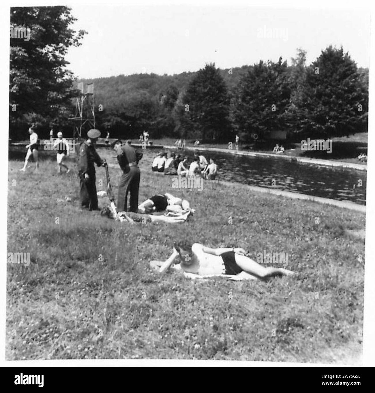 THE LAGOON CLUB [1 Corps] - General view of sunbathers and swimming ...