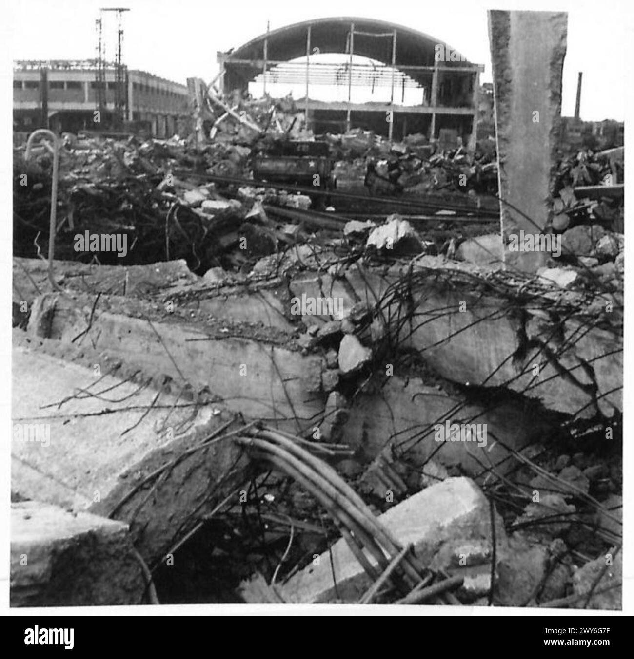 DIEPPE. - Scenes of destruction at Dieppe Harbour. , British Army, 21st ...