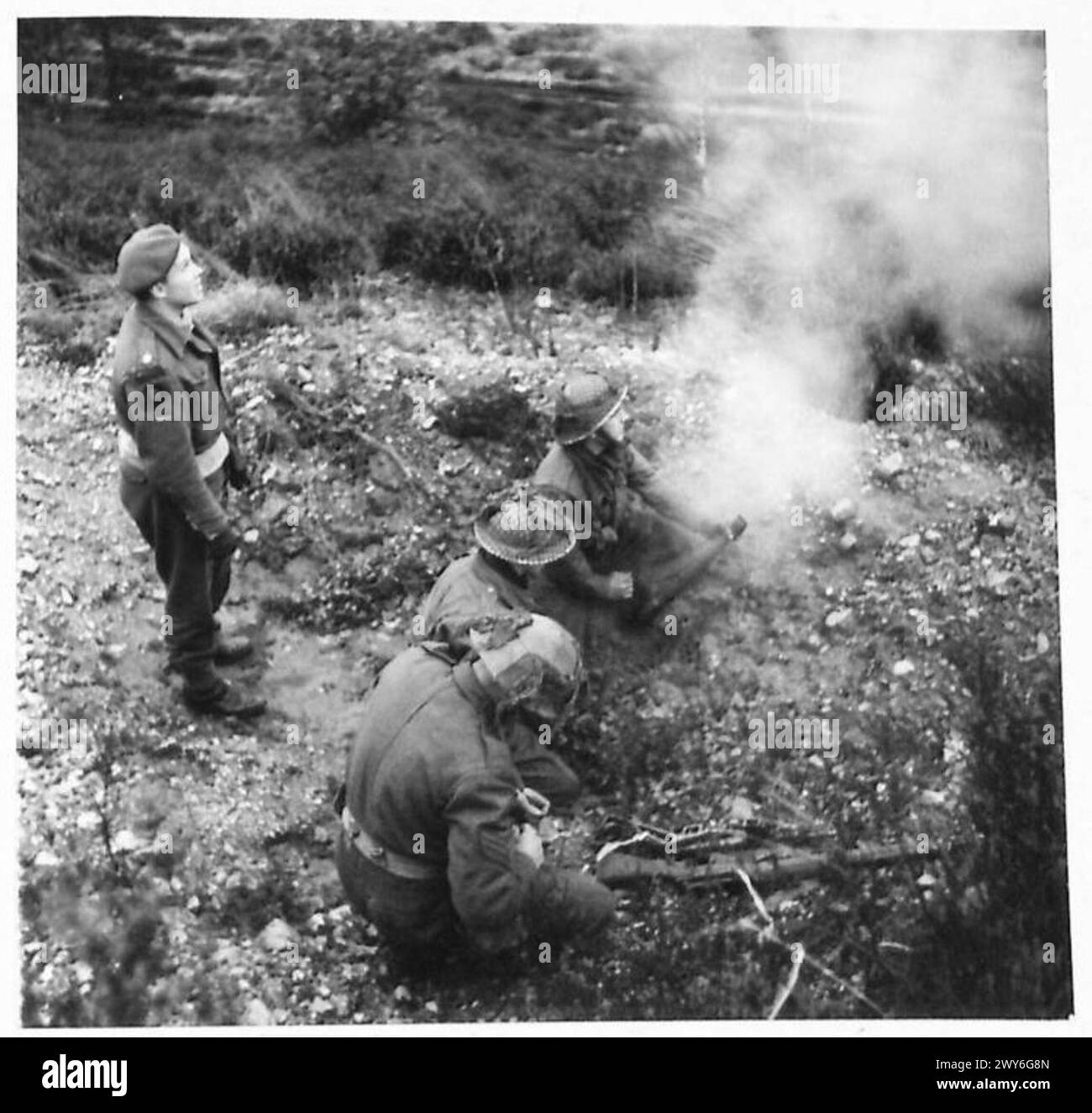 Mortar firing technique Black and White Stock Photos & Images - Alamy