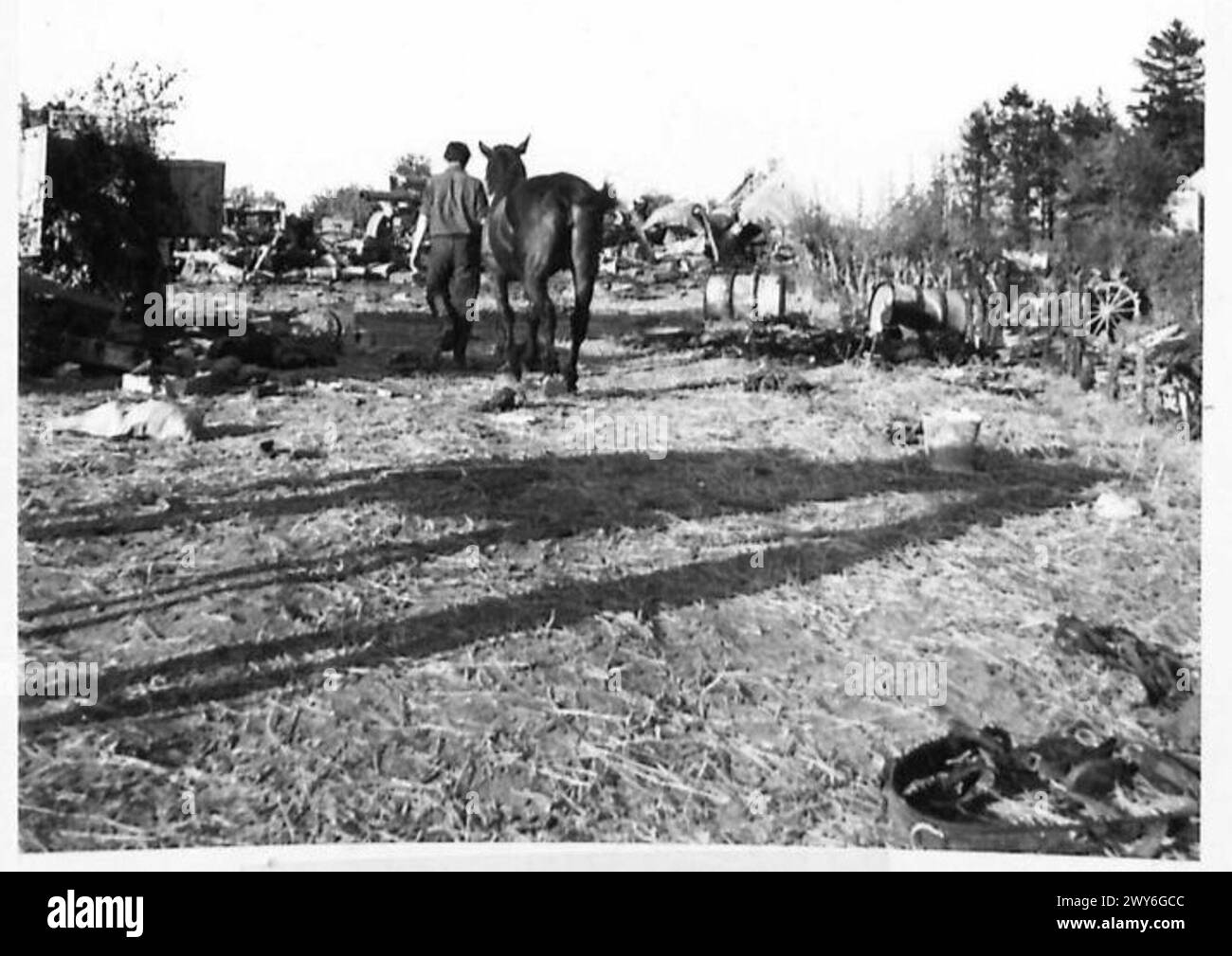 Photographs taken for the War Office document the extensive destruction ...