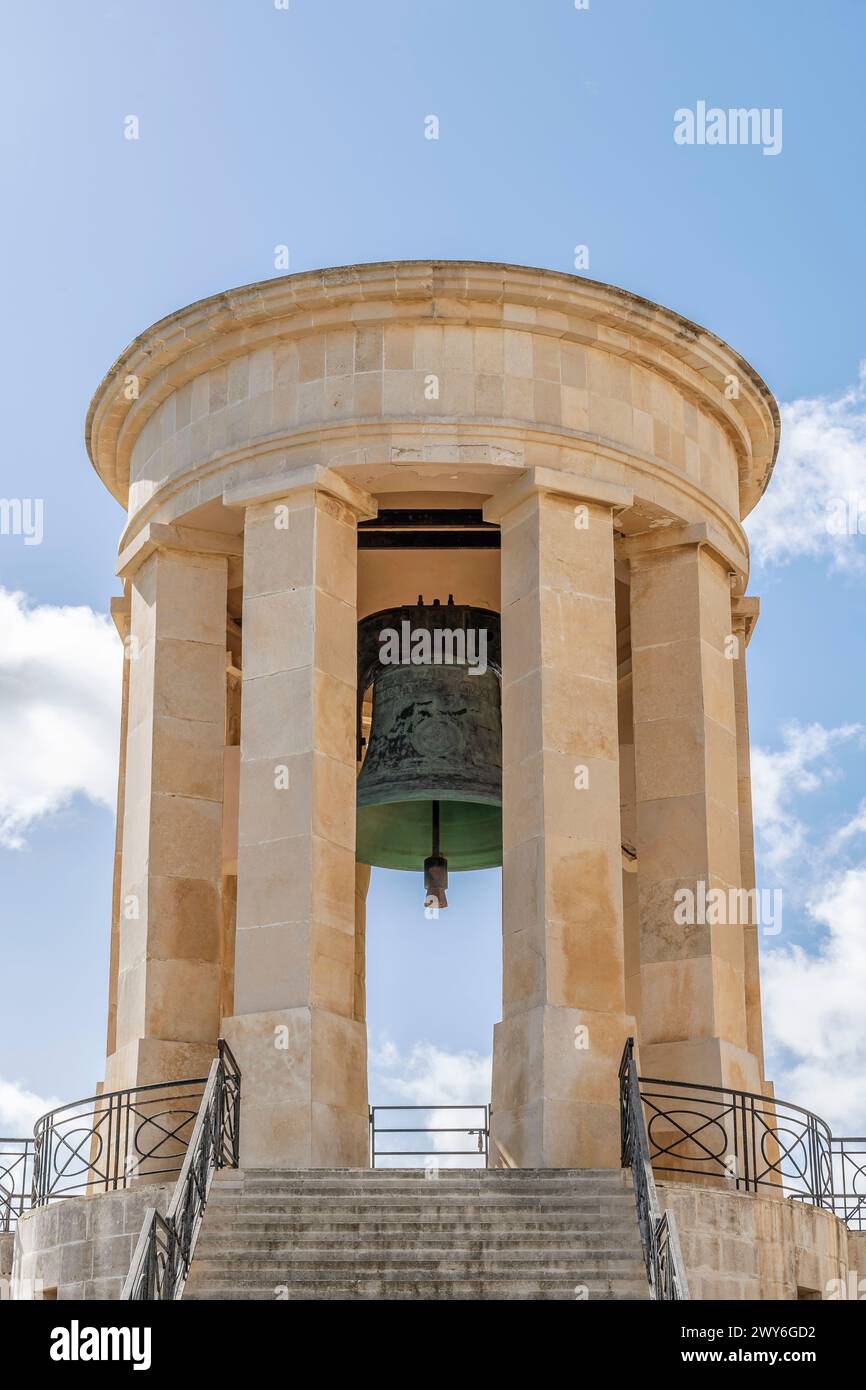The Siege Bell War Memorial, Valletta, Malta Stock Photo - Alamy