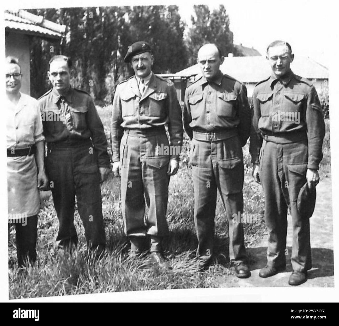 Officers mess staff and quartermaster at Allied Military Mission HQ ...
