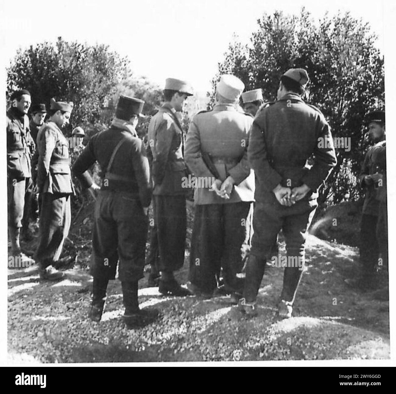 Officers of the 2nd Battalion, 5th Regiment of Tunisian Tirailleurs ...