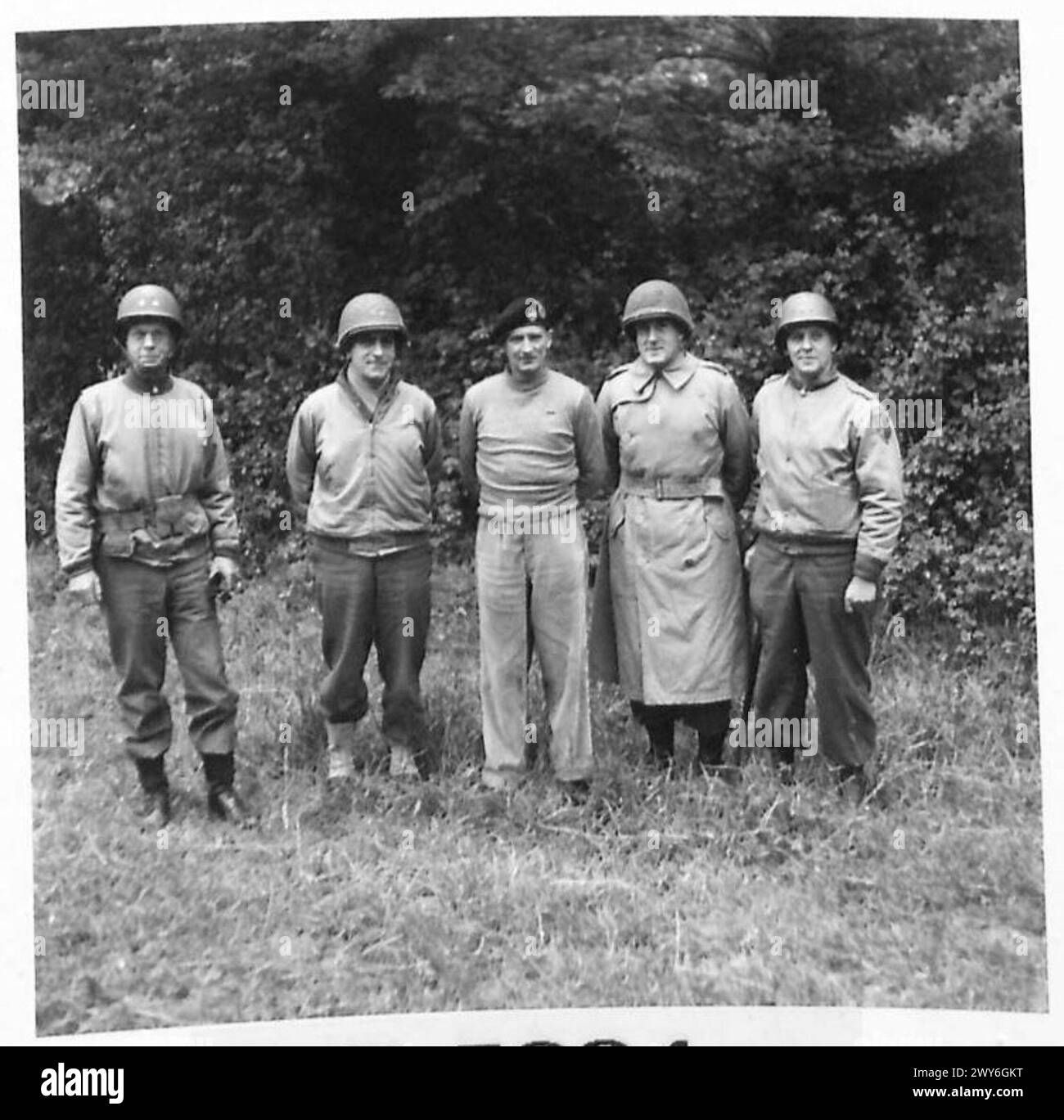 GENERAL MONTGOMERY VISITS HIS AMERICAN GENERALS - Left to right ...