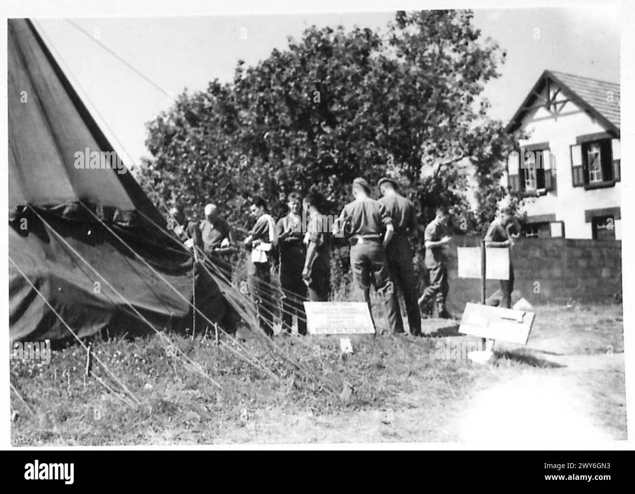 (8) CORPS REST CAMP - Entering showers dirty, coming out clean with ...