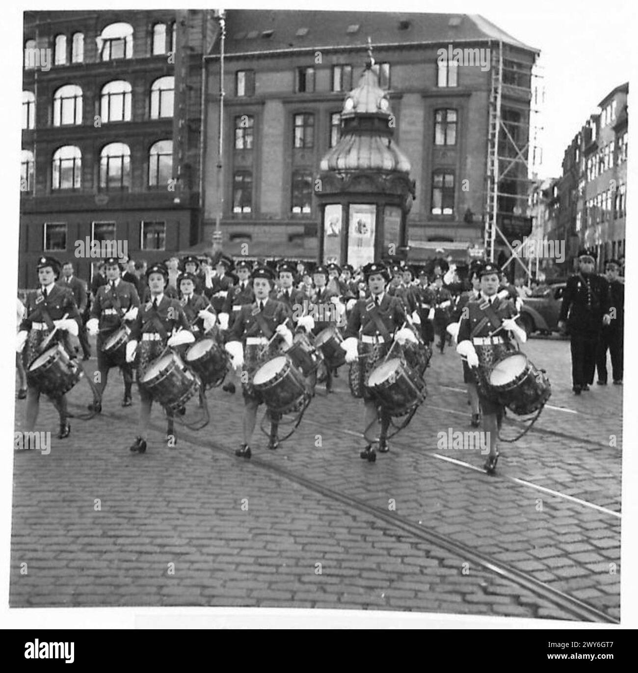 W.A.A.F. BAND IN COPENHAGEN - Scenes in Copenhagen as the band of the ...