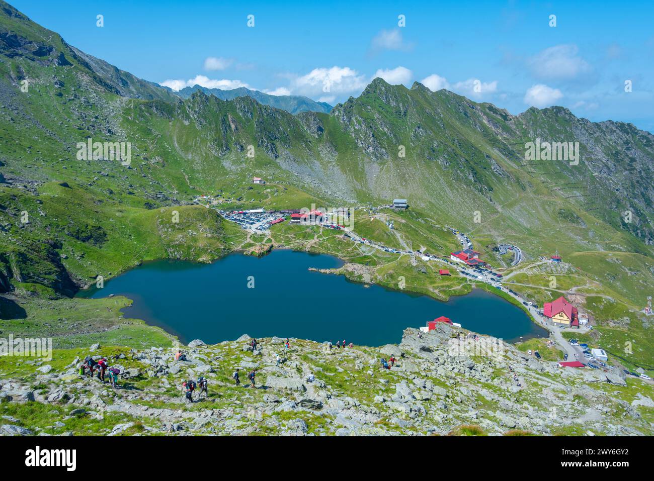 Summer day at Balea lake in Romania Stock Photo - Alamy