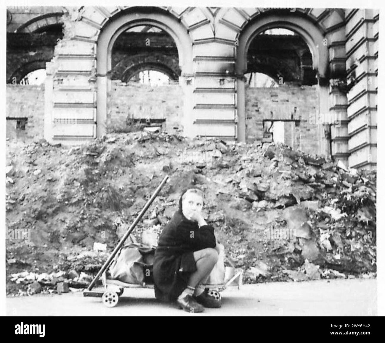 Photographs show devastated Berlin and displaced persons in a transit ...