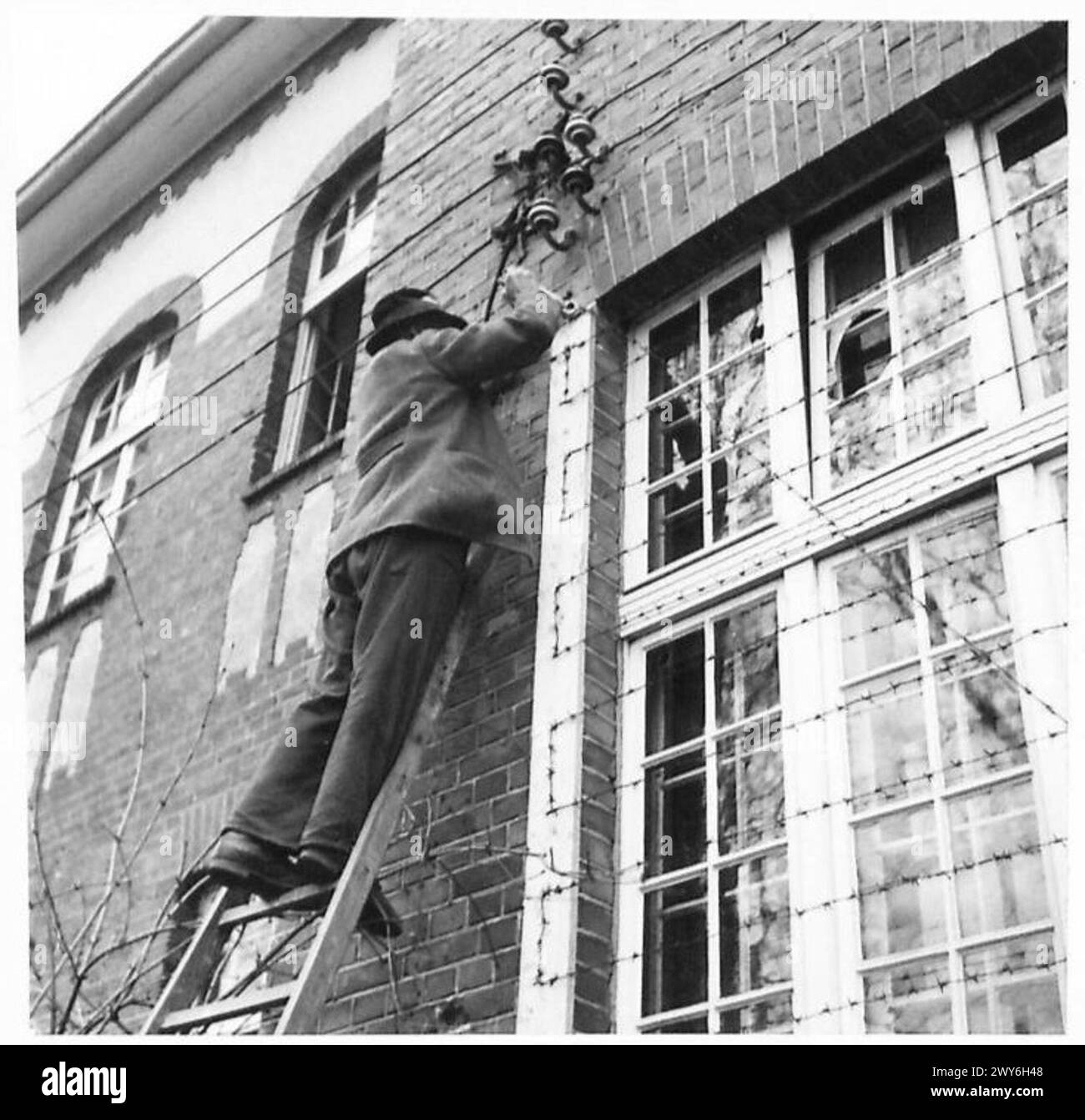 German civilians live under military government control with barbed ...