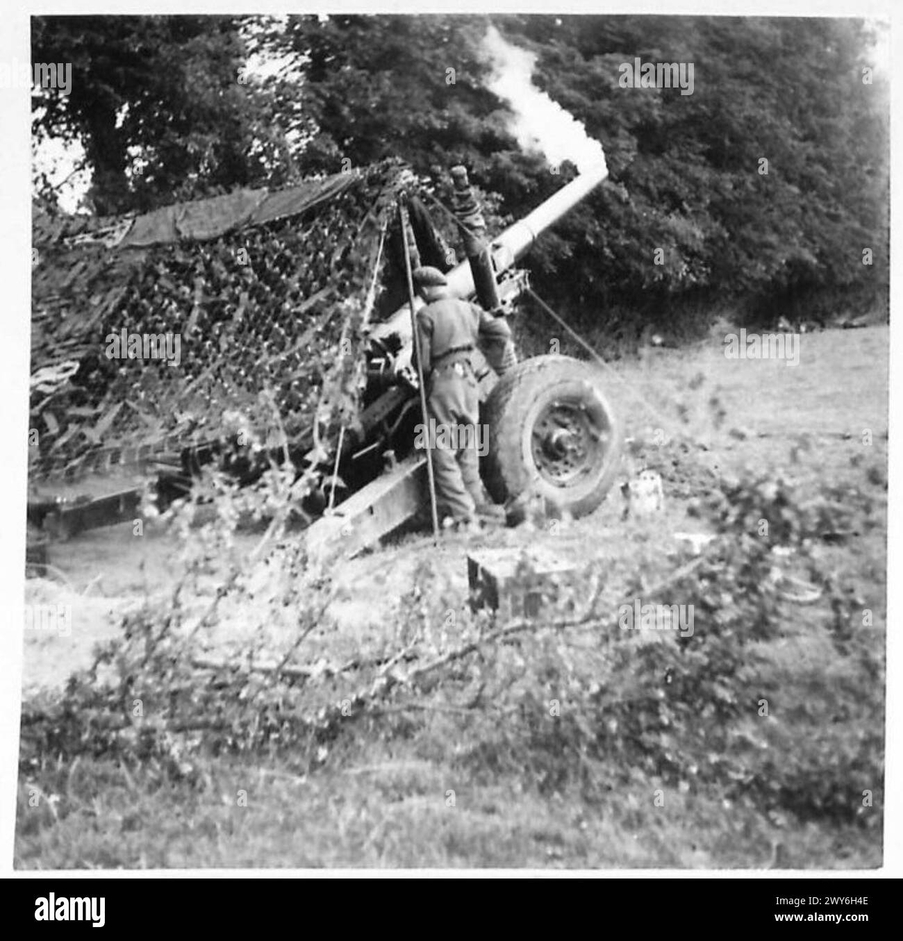 BIG BARRAGE OPENS NEW ATTACK - 4.5 guns in action during the opening of ...