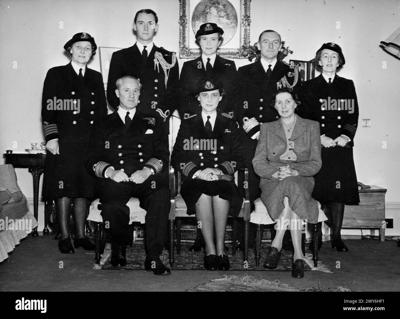 The Duchess of Kent inspects WRNS personnel at Rosyth and Granton naval ...