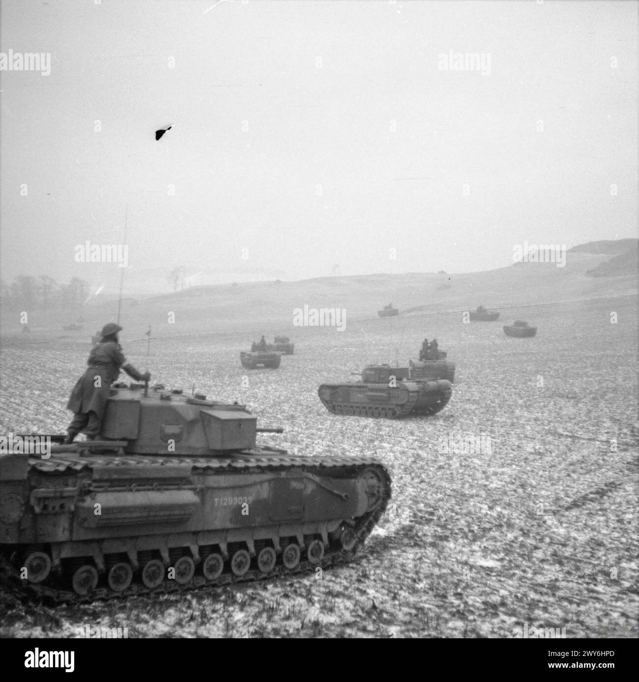 Churchill Mark IV infantry tanks of the 16th Tank Brigade, 1st Polish ...