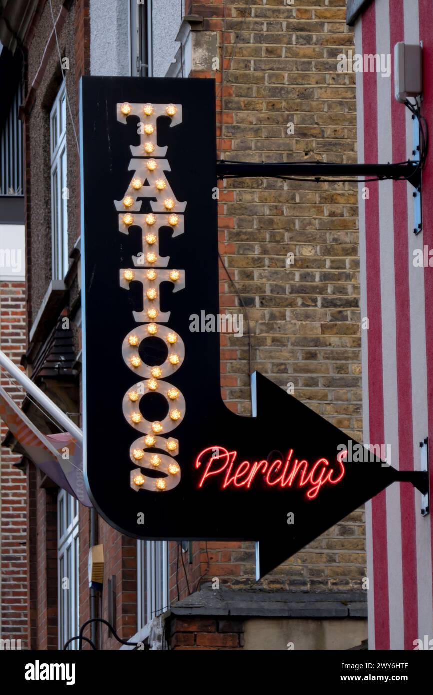 UK, England, Tattoo parlour Stock Photo - Alamy