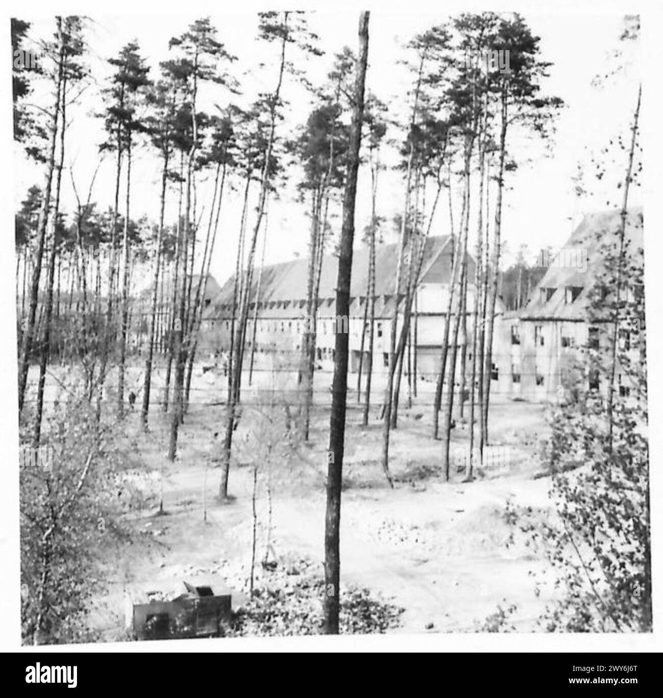 General view of Oflag 79 in Brunswick, Germany, illustrating prisoner ...