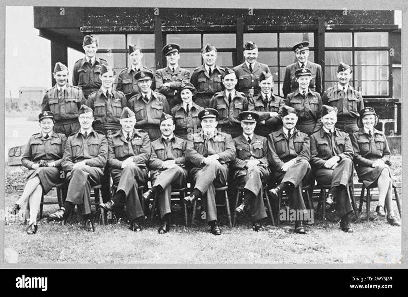 OFFICERS OF A BOMBER BASE TRANSFERRED TO R.A.F. TRANSPORT COMMAND ...