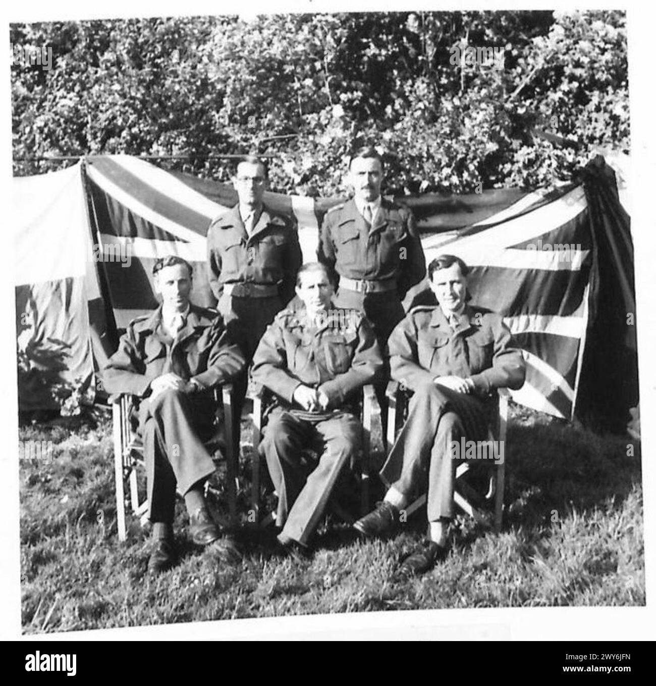 Officers of the Allied Liaison Contingents Branch at H.Q. 21 Army Group ...