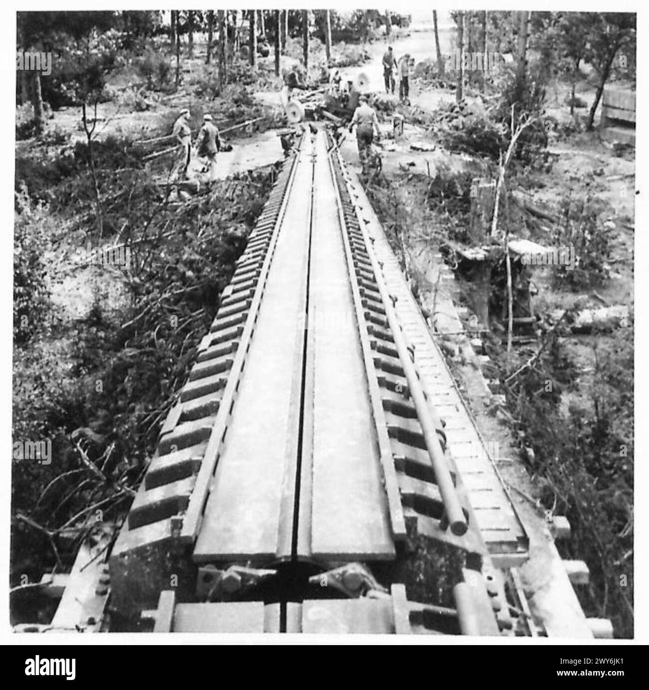 A captured flying bomb site shows the general structure of a launching ...
