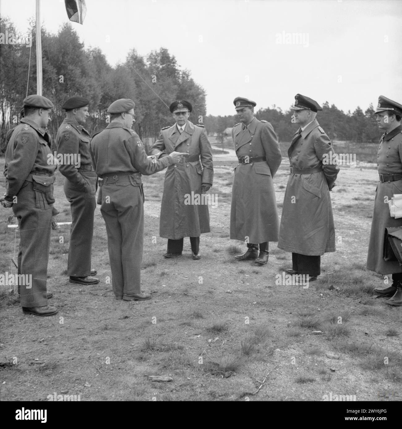 GERMANS ASK FOR PEACE TERMS - Field Marshal Sir Bernard Montgomery with ...