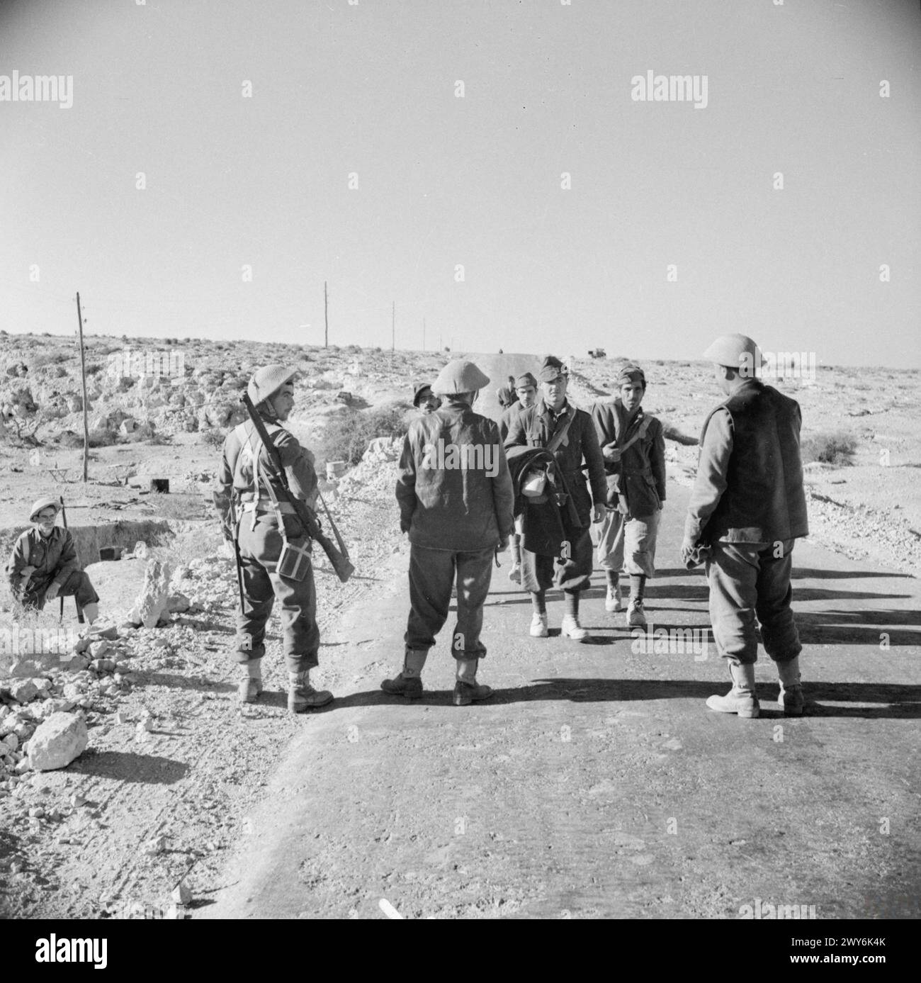 Italian troops surrender to a patrol of the Polish Independent ...