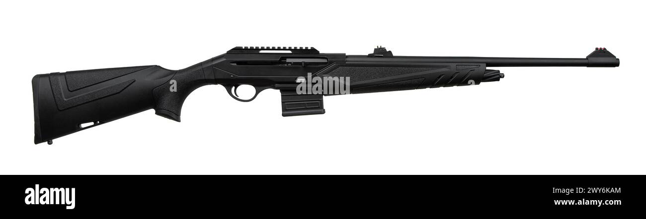 Semi-automatic rifled carbine. Hunting rifle with a plastic butt ...