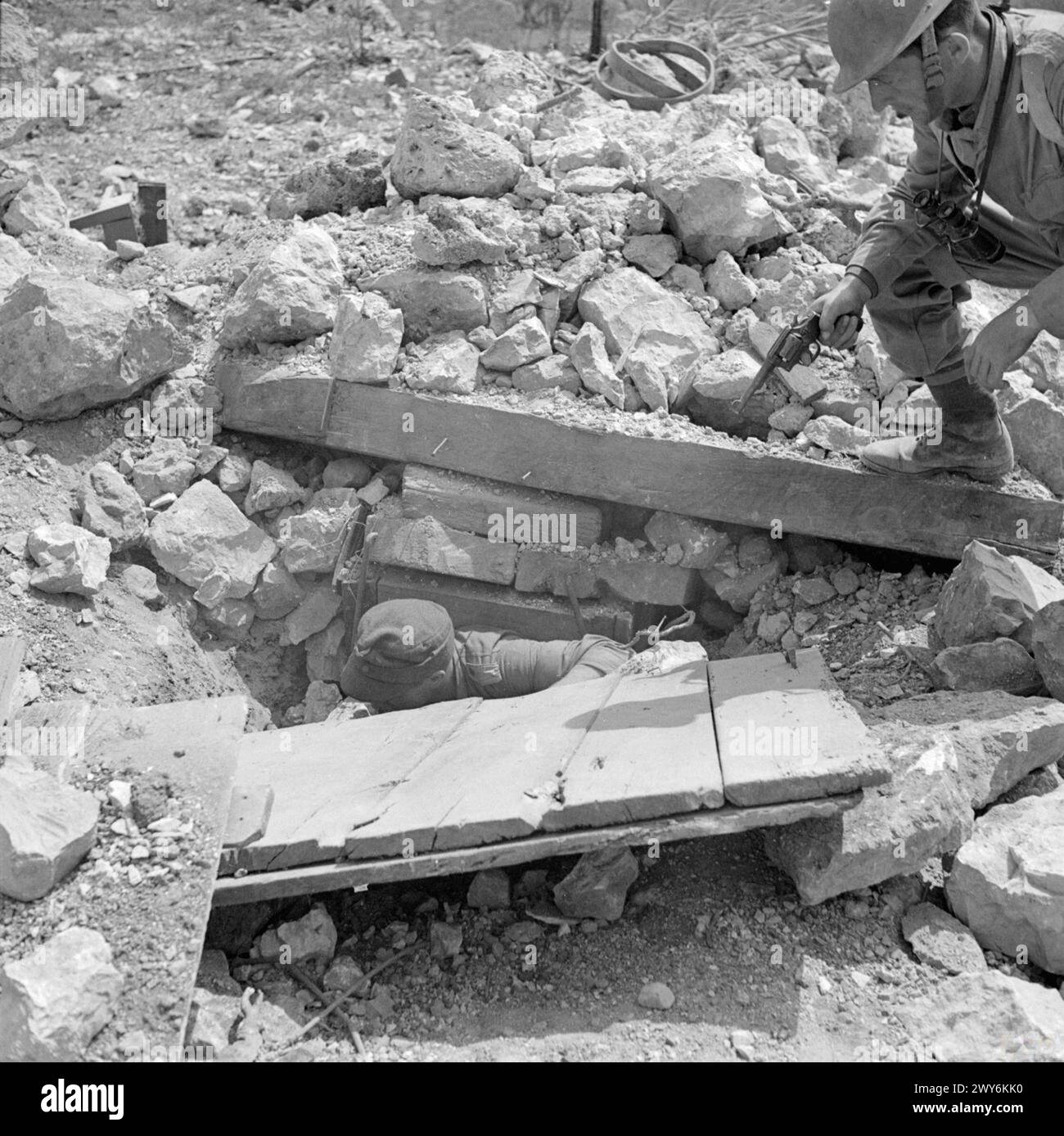 A bunker at Piedimonte San Germano was manned by three German ...