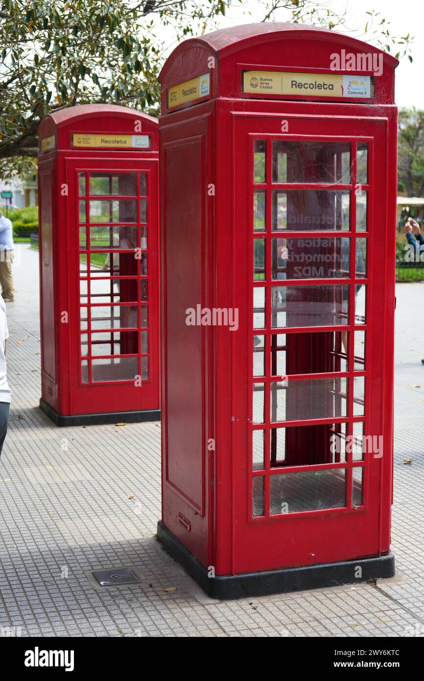 A pair of English Style Red Telephone Boxes Stock Photo - Alamy