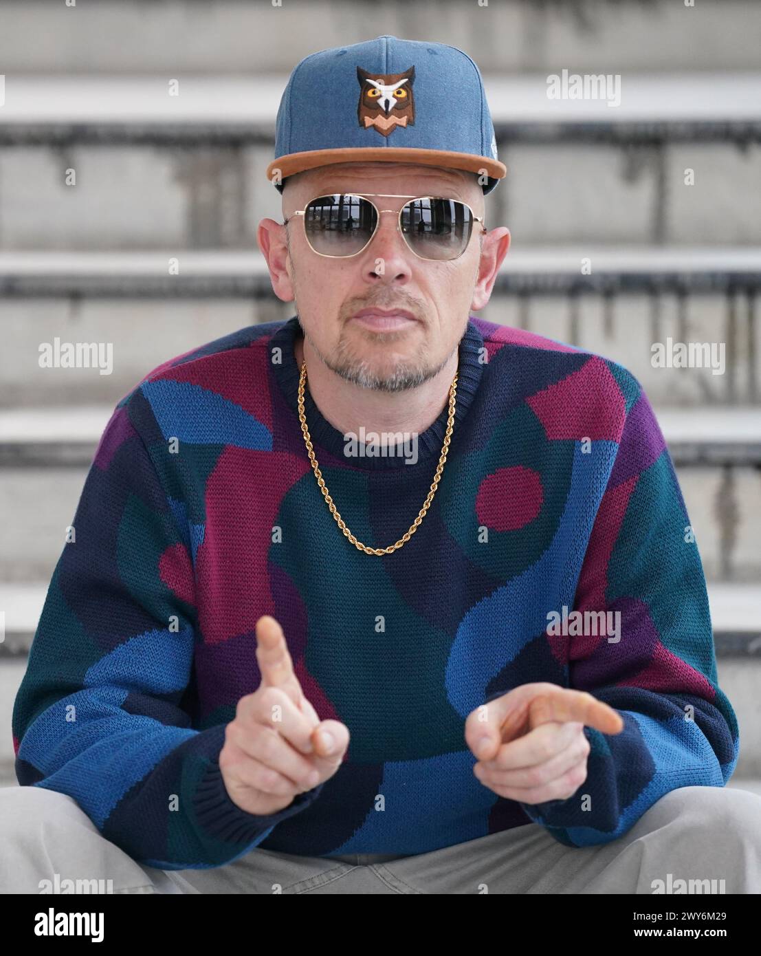 Hamburg, Germany. 04th Apr, 2024. Singer Jan Delay sits in the Foodlab ...