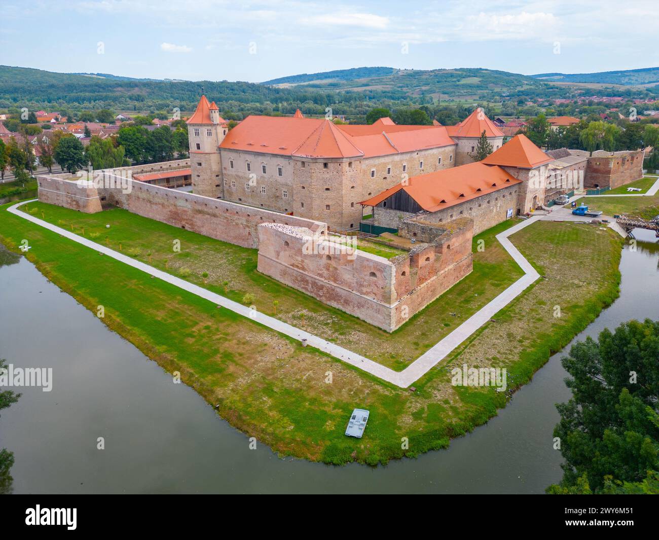 Fagaras citadel during a cloudy day in Romania Stock Photo - Alamy