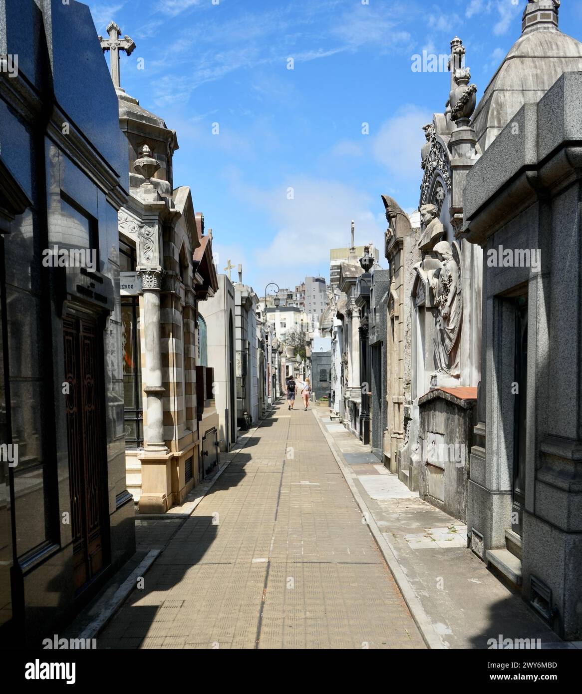 Walkways through Tombs at La Recoleta Cemetery Stock Photo - Alamy