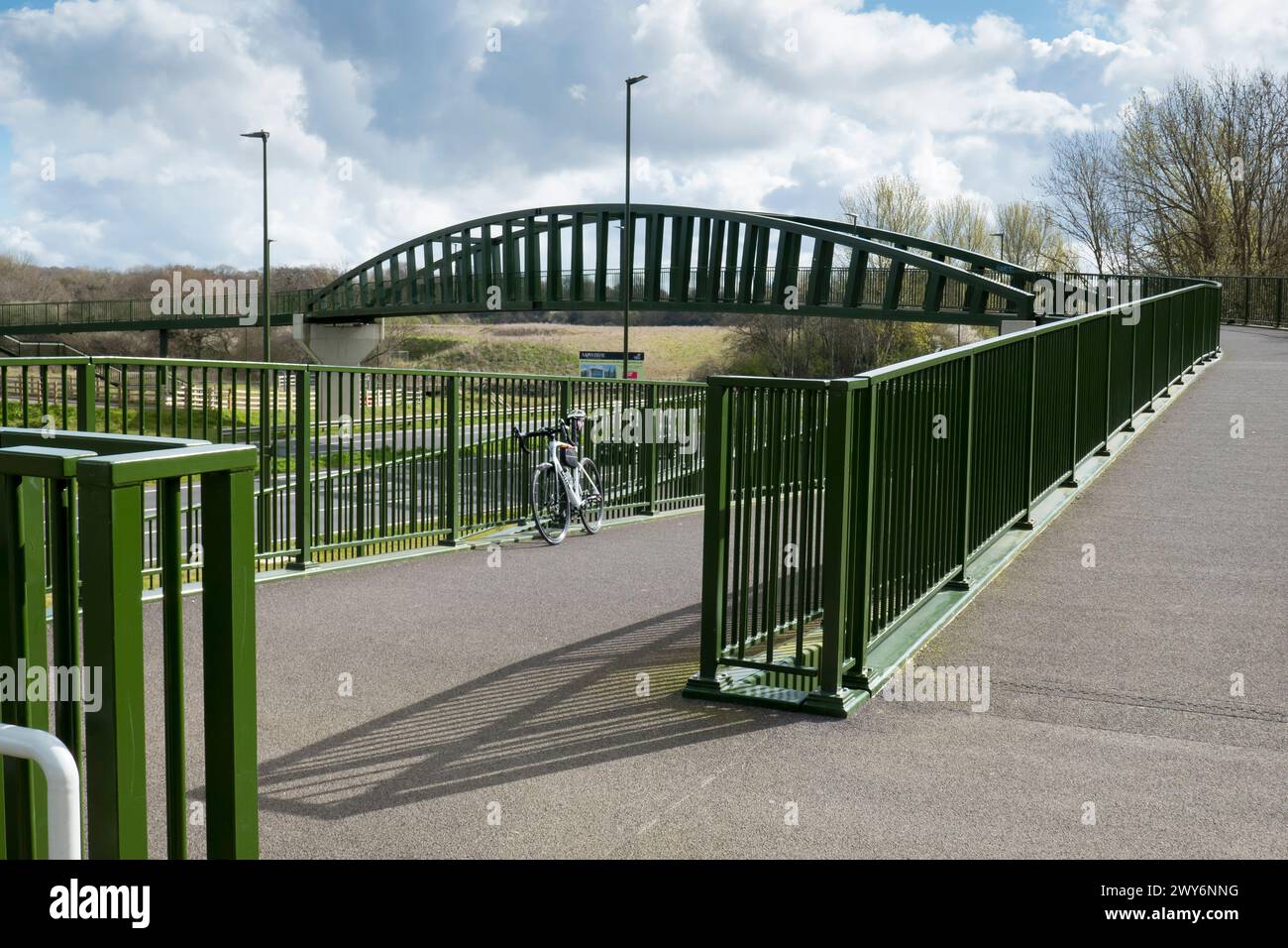 Cycling infrastructure bridge Stock Photo - Alamy
