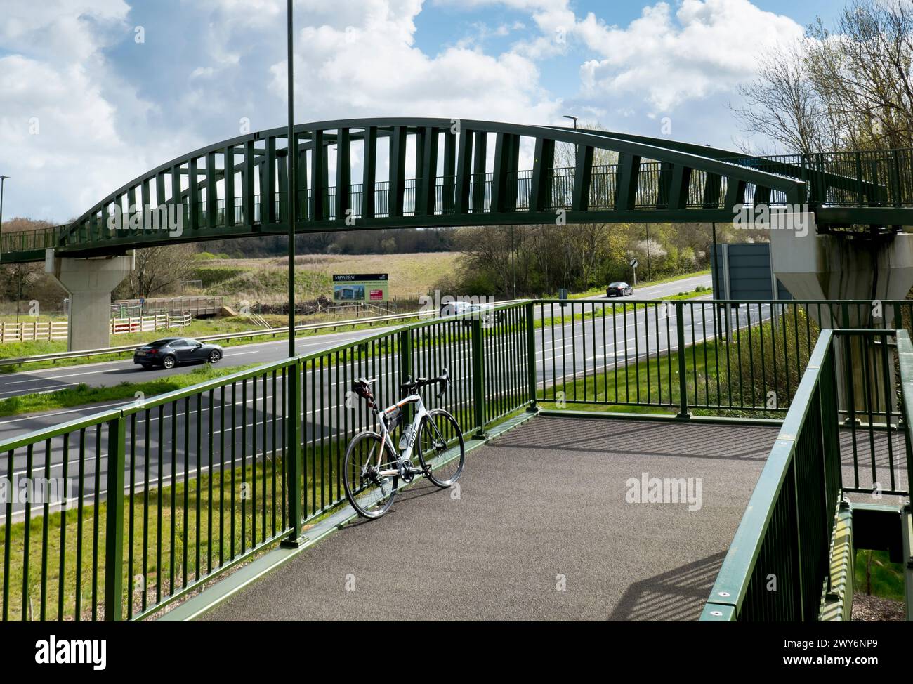 Cycling infrastructure bridge Stock Photo - Alamy