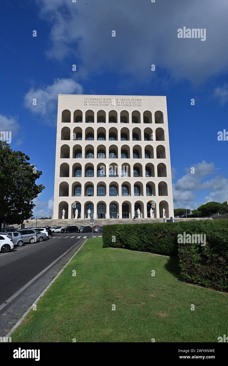 Italy, Rome: the Palazzo della Civilta Italiana, Palace of Italian ...