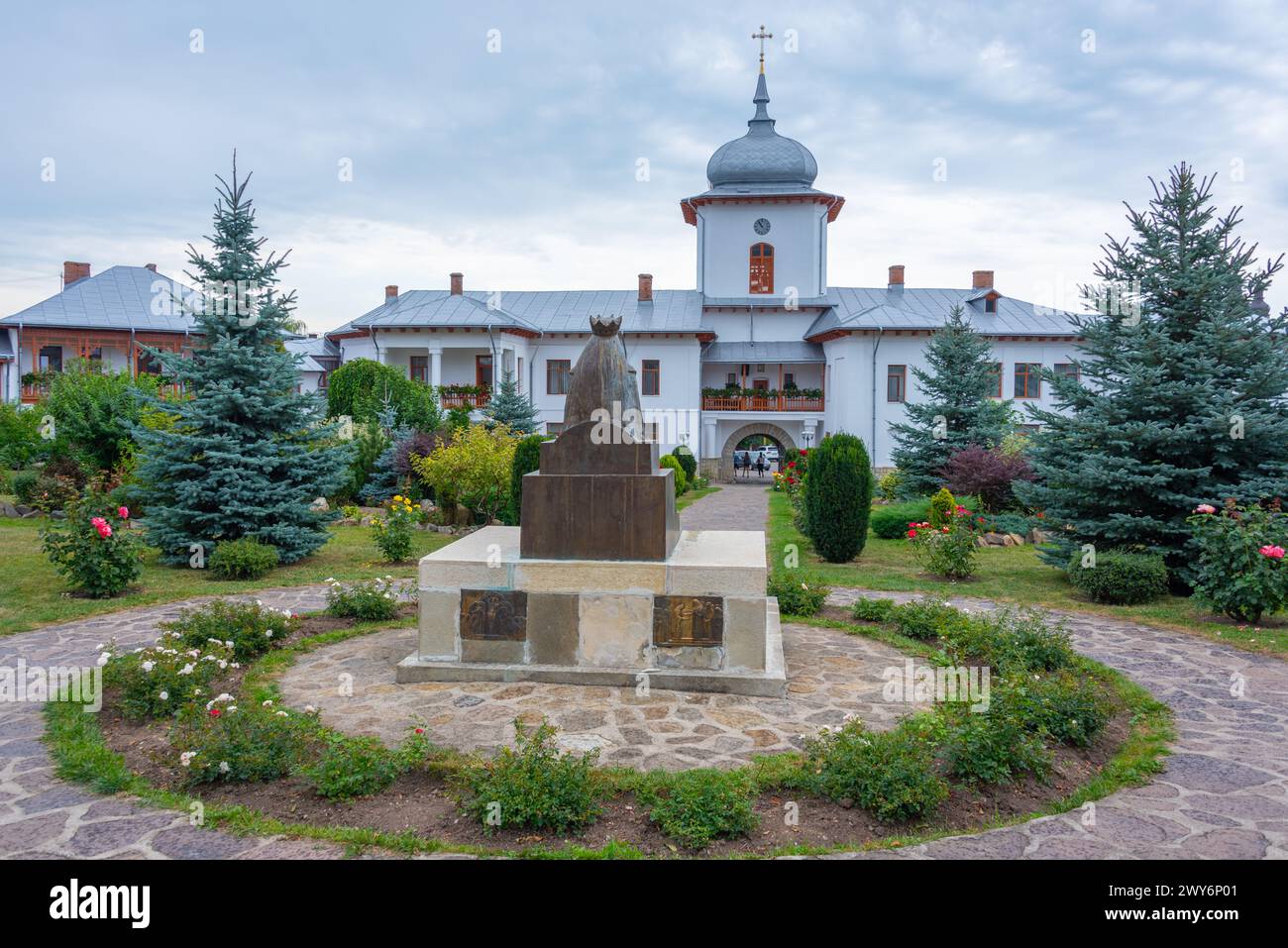 Varatec monastery during a cloudy day in Romania Stock Photo - Alamy