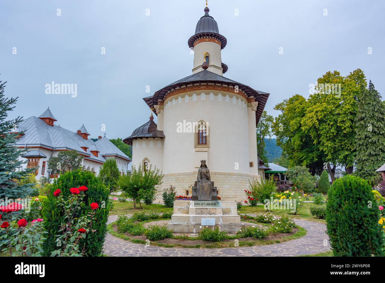 Varatec monastery during a cloudy day in Romania Stock Photo - Alamy