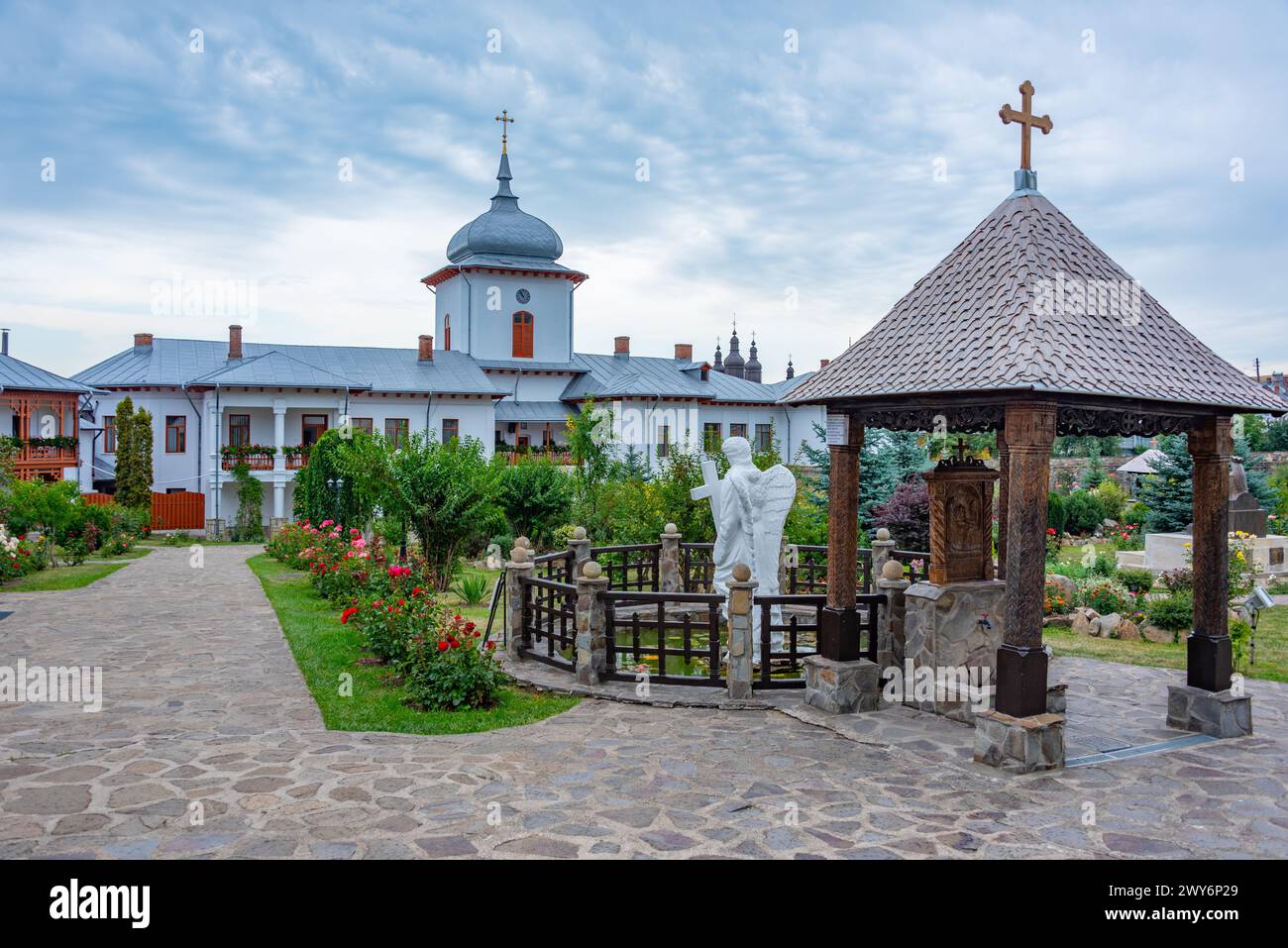 Varatec monastery during a cloudy day in Romania Stock Photo - Alamy