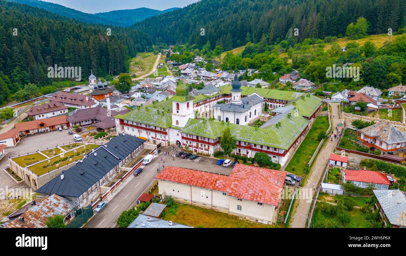 Agapia monastery during a cloudy day in Romania Stock Photo - Alamy