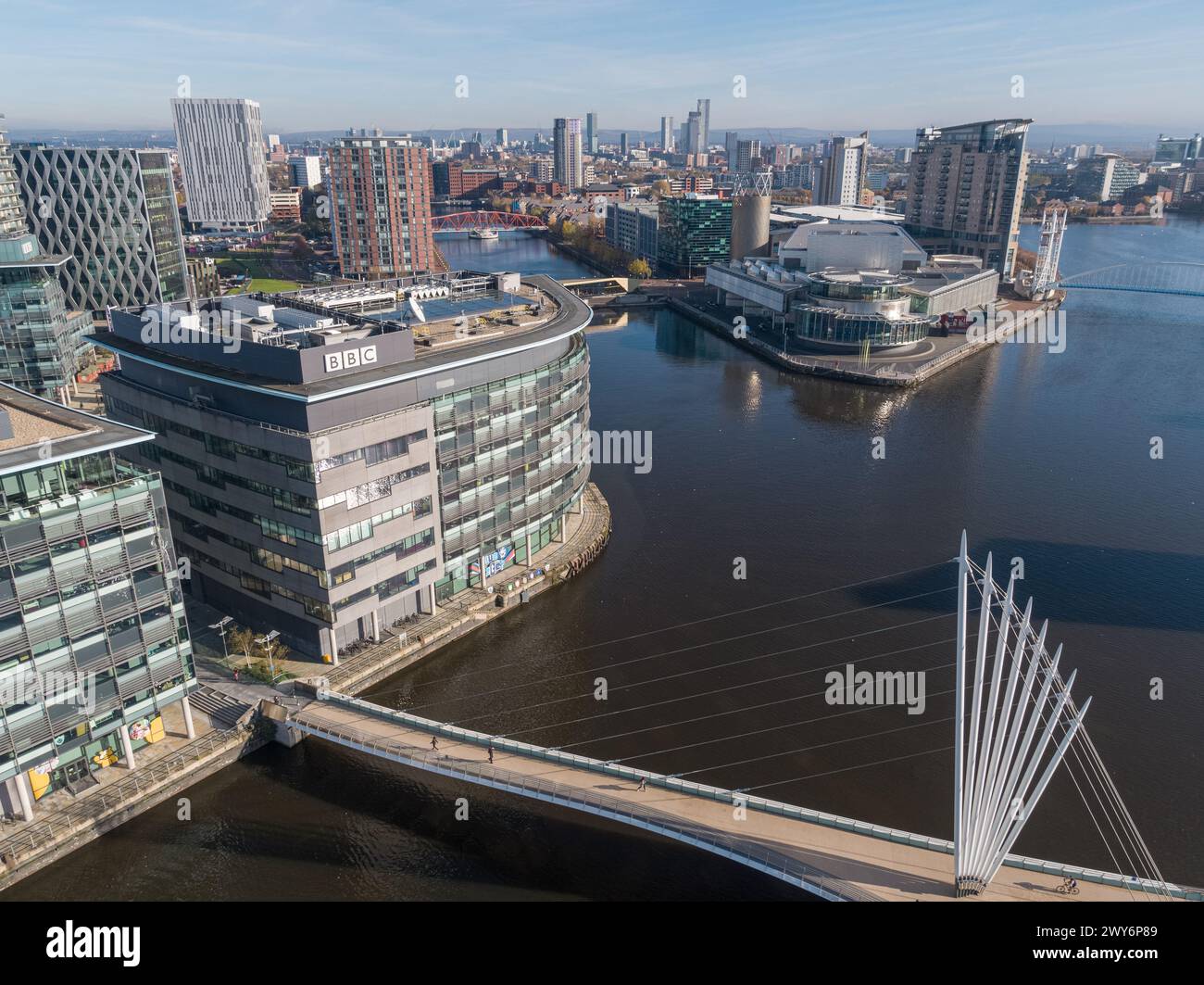 Aerial photo manchester ship canal hi-res stock photography and images ...