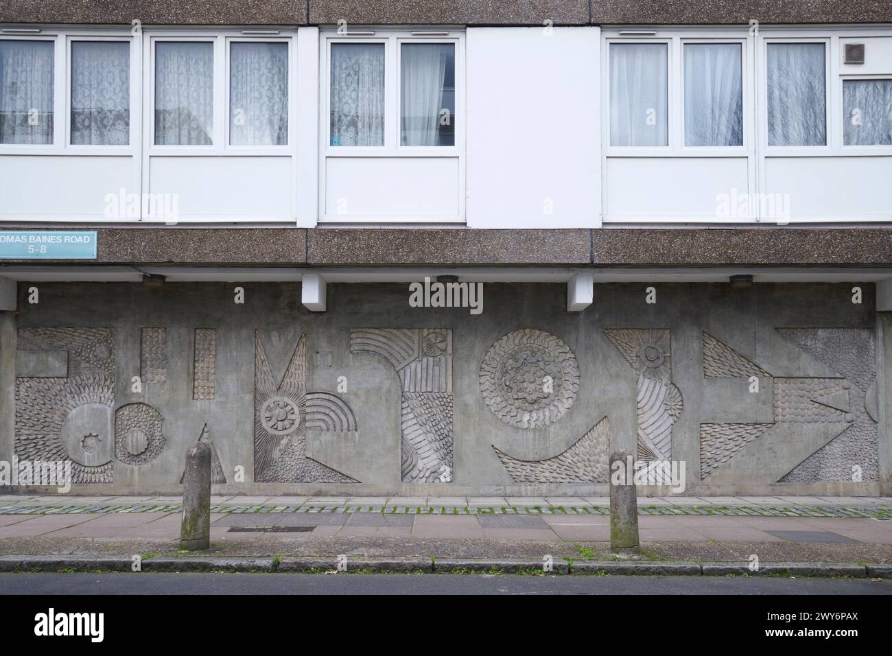 William Mitchell Murals, Winstanley Estate, London Stock Photo - Alamy