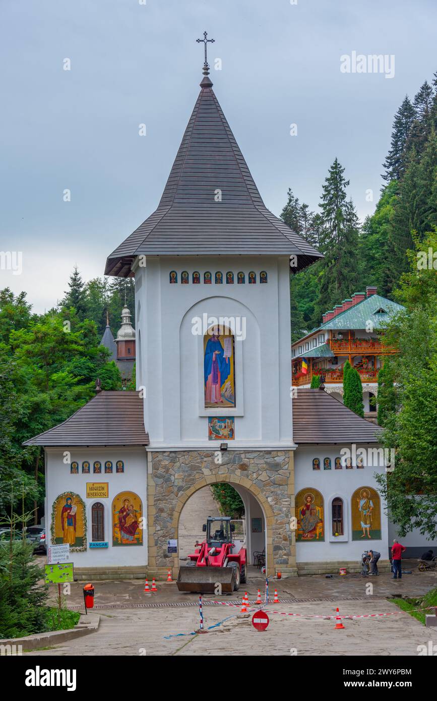 Sihla monastery during a cloudy day in Romania Stock Photo - Alamy