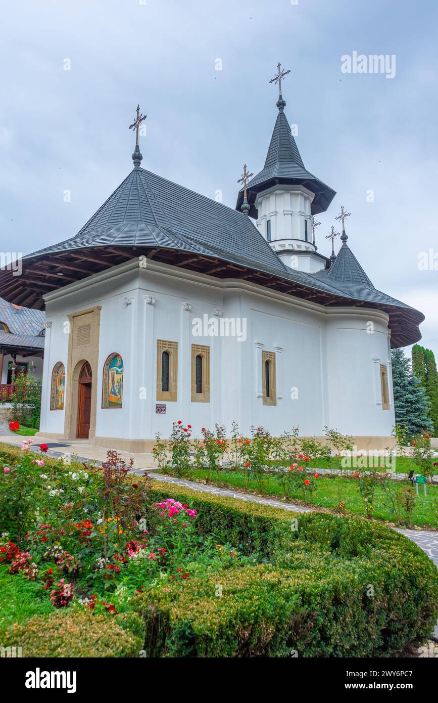 Sihastria monastery during a cloudy day in Romania Stock Photo - Alamy