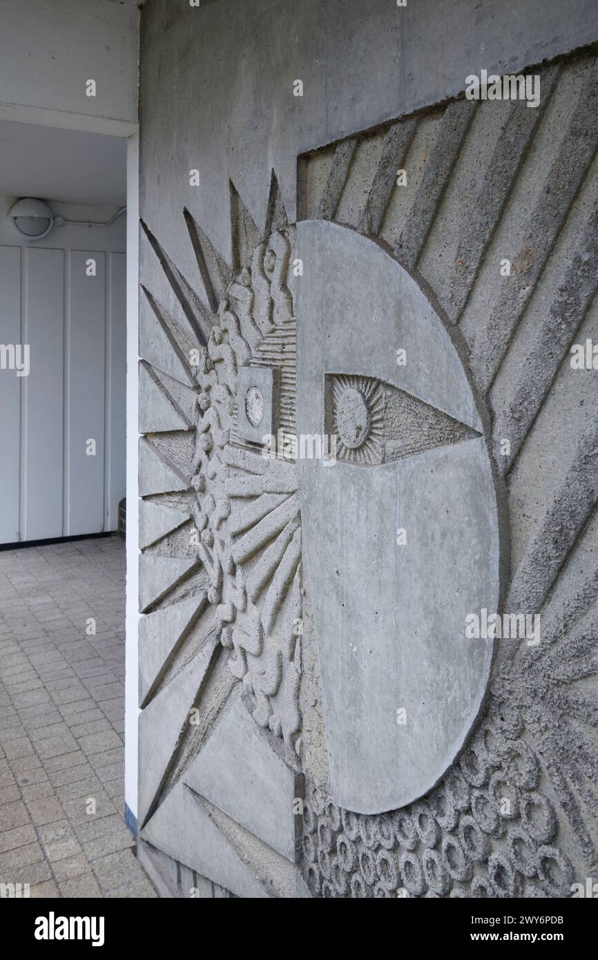 William Mitchell Murals, Winstanley Estate, London Stock Photo - Alamy