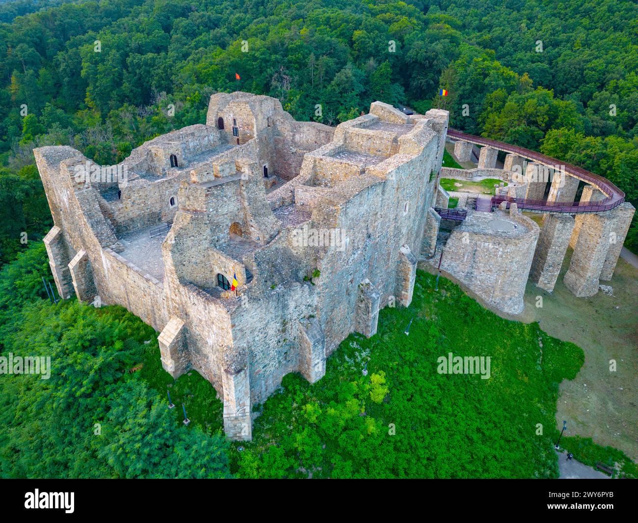 Panorama view of Neamt citadel in Romania Stock Photo - Alamy
