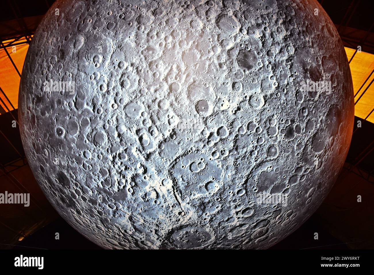 clpse up of moon sphere made of real photos of moon,kerala,india Stock ...