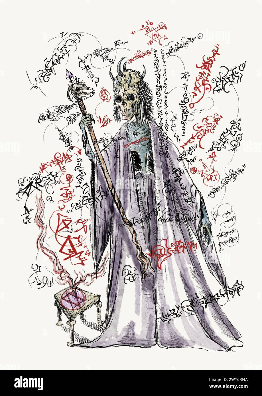 page from the Necronomicon artwork Stock Photo - Alamy