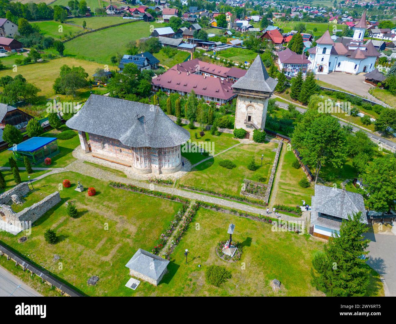 Summer at the Humor monastery in Romania Stock Photo - Alamy
