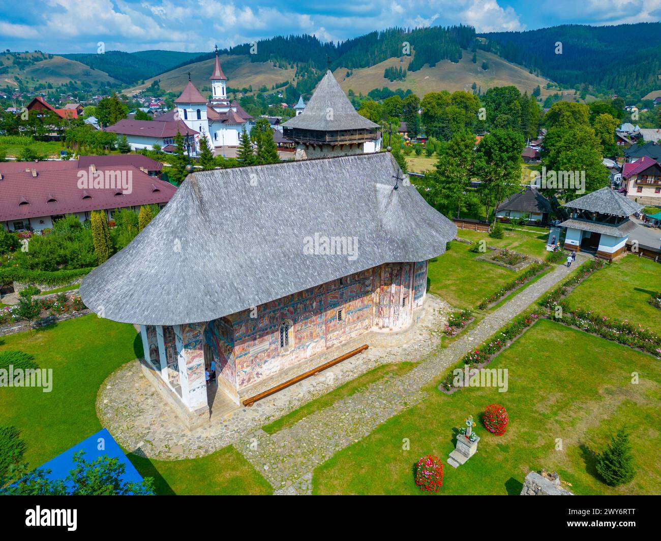 Summer at the Humor monastery in Romania Stock Photo - Alamy