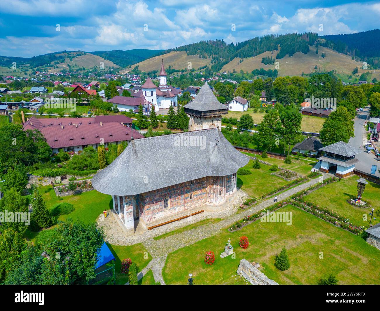 Summer at the Humor monastery in Romania Stock Photo - Alamy