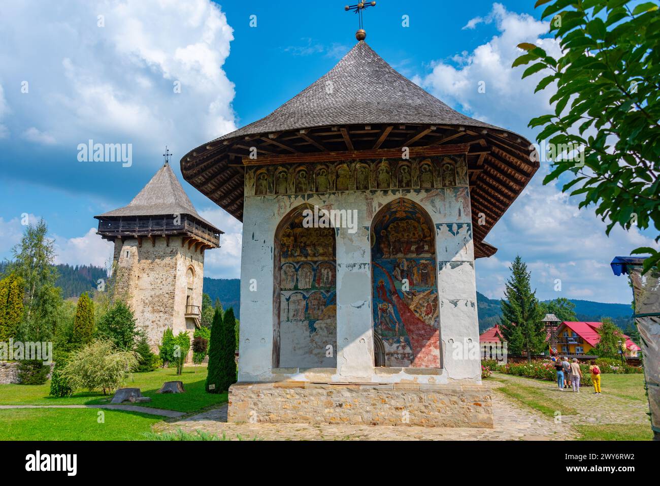Summer at the Humor monastery in Romania Stock Photo - Alamy